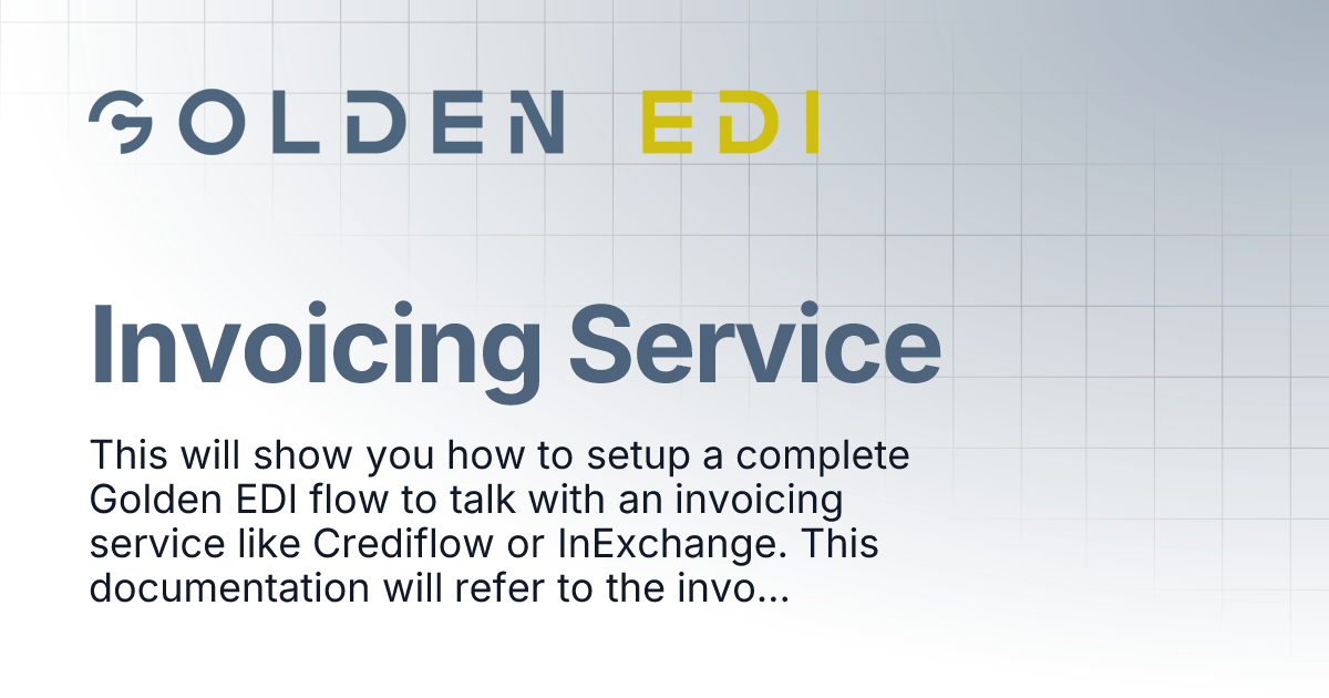 Invoicing Service | Golden EDI Docs