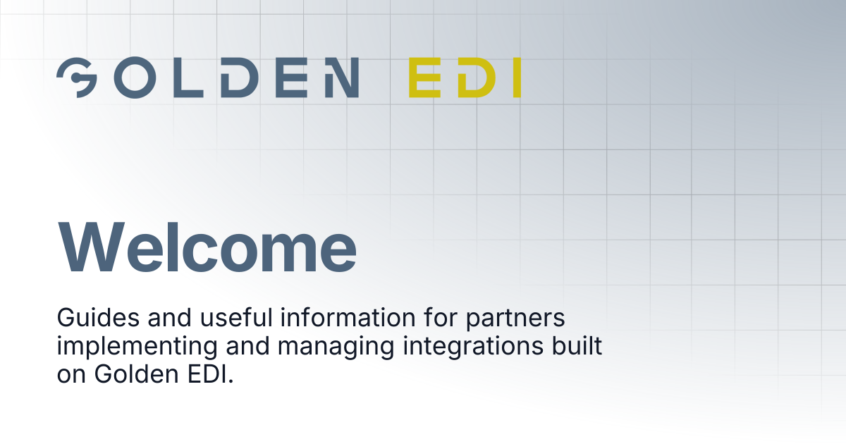 Welcome | Golden EDI Docs
